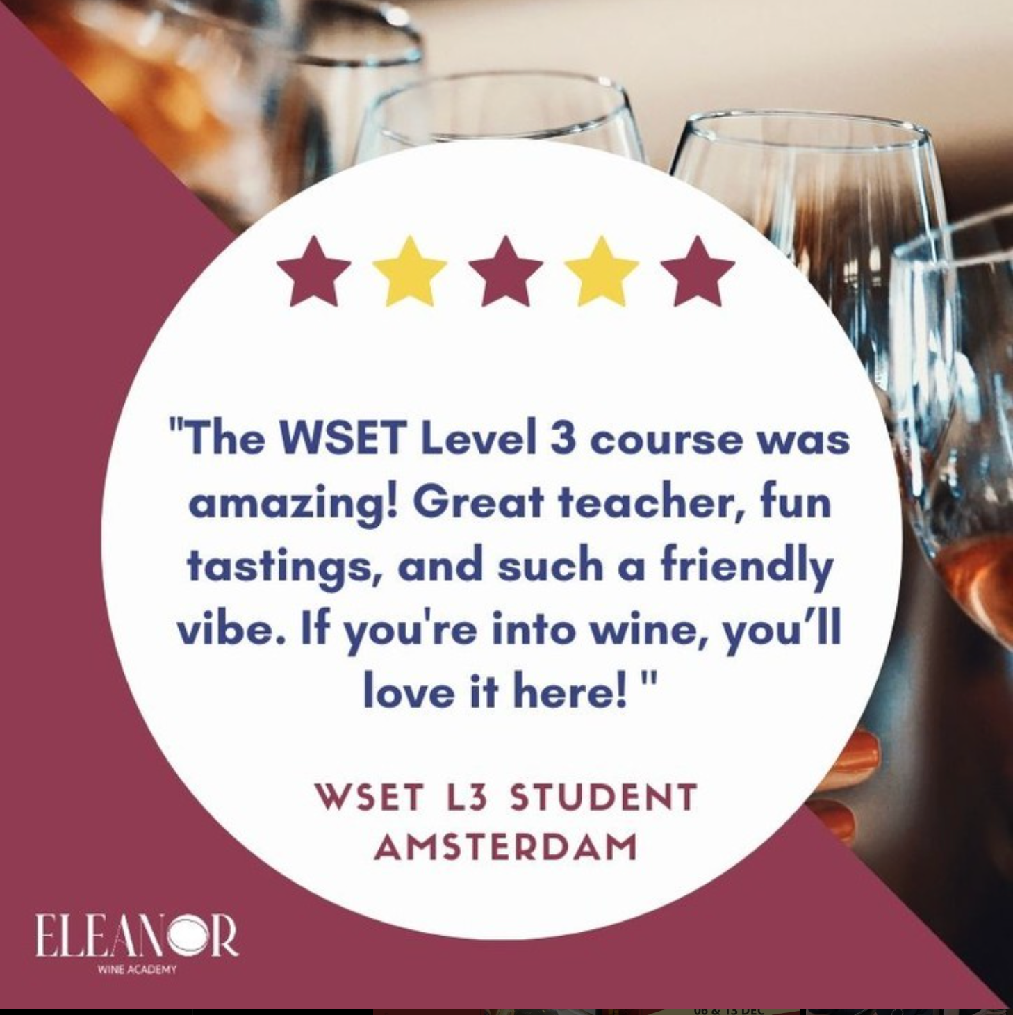 New Year, New You: Join WSET Level 3 in Amsterdam at Eleanor Wine Academy 🍷