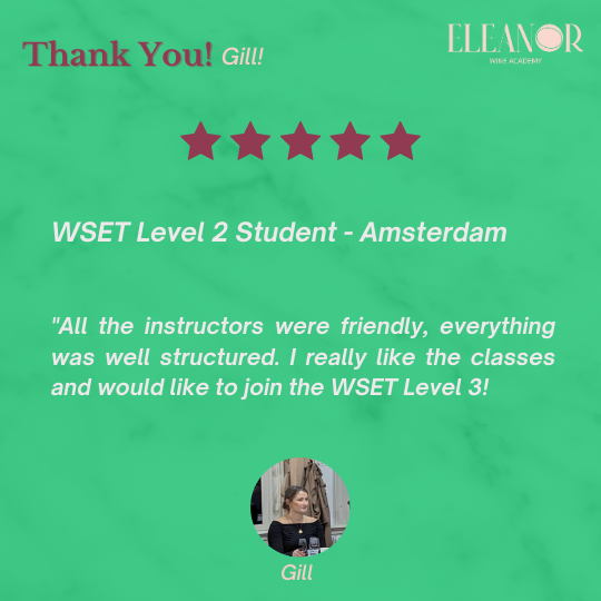 WSET Level 2 Student Reviews at Eleanor Wine Academy - Enthusiastic Feedback!