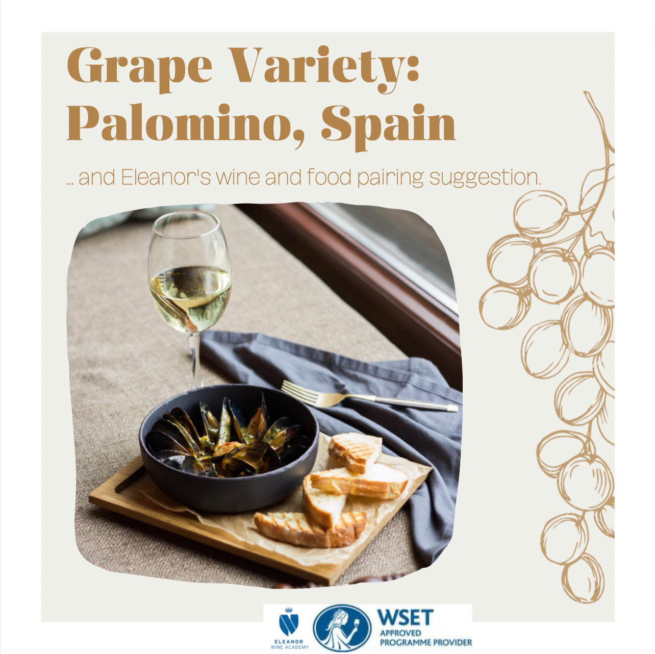 🍇Grape Variety: Palomino, Spain 🍇 – Eleanor Wine Academy