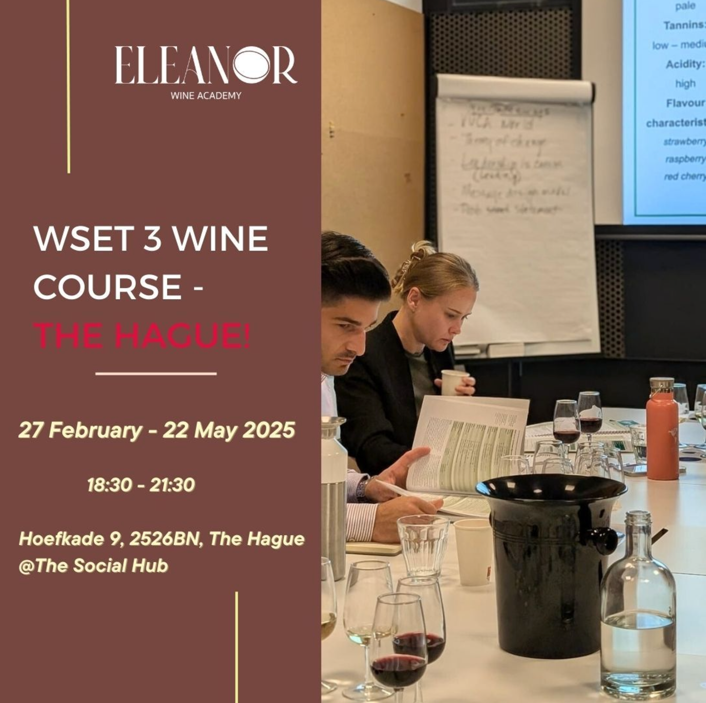 WSET Level 3 Wine Course in The Hague | Eleanor Wine Academy