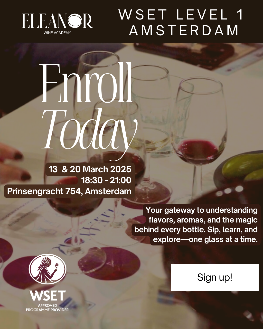 WSET Level 1 Wine Course in Amsterdam | Eleanor Wine Academy